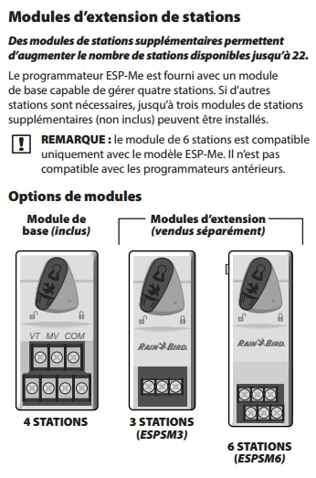 Module d'extension ESP Me - Rain Bird - 3 / 6 Stations | Arrosage ...
