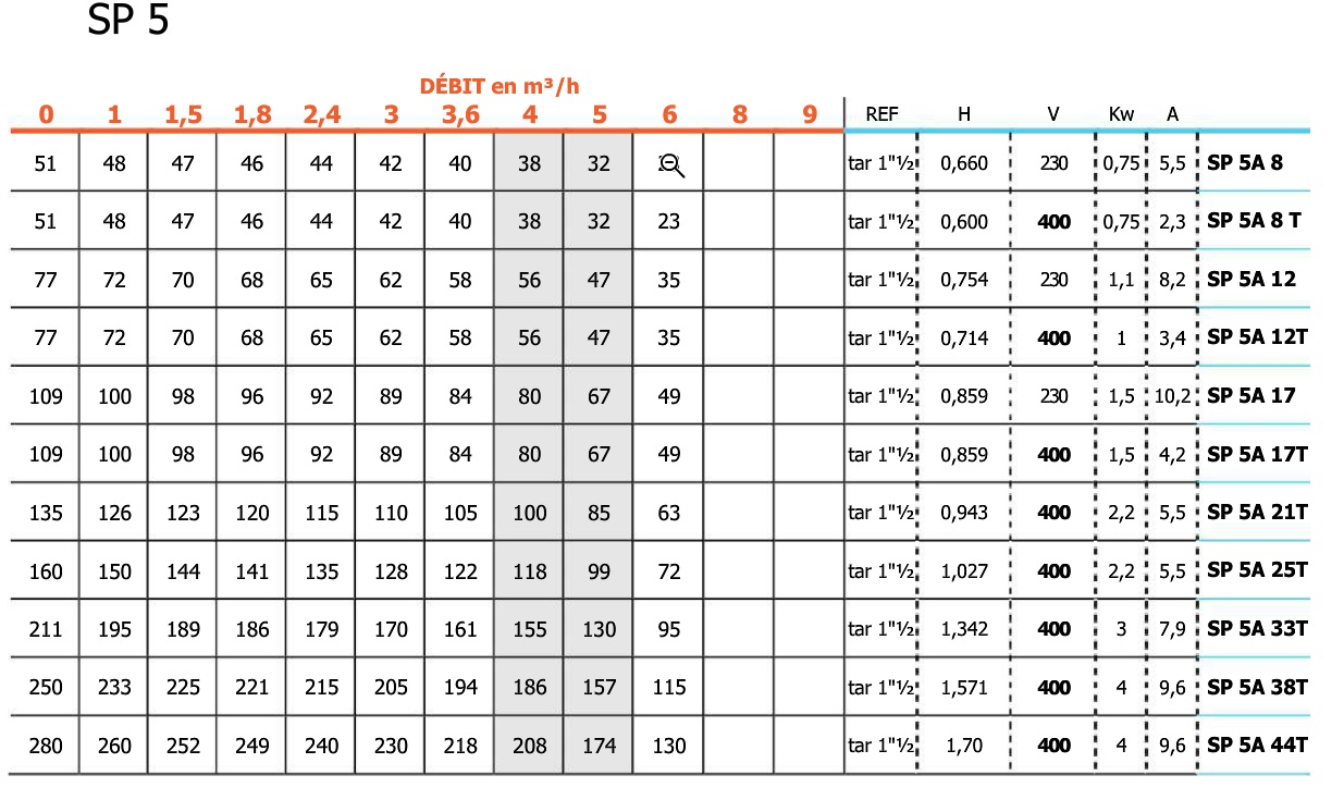 Pompes de forage SP 5A Triphasée Grundfos | Arrosage Distribution